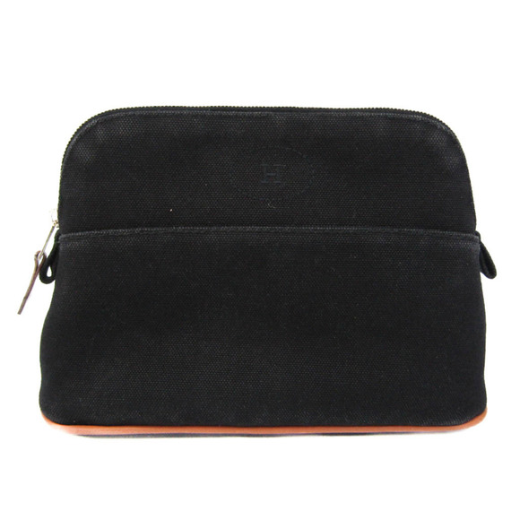 Hermes | Bags | Hermes Bolide Pouch Menwomen Cotton Pouch Black | Poshmark